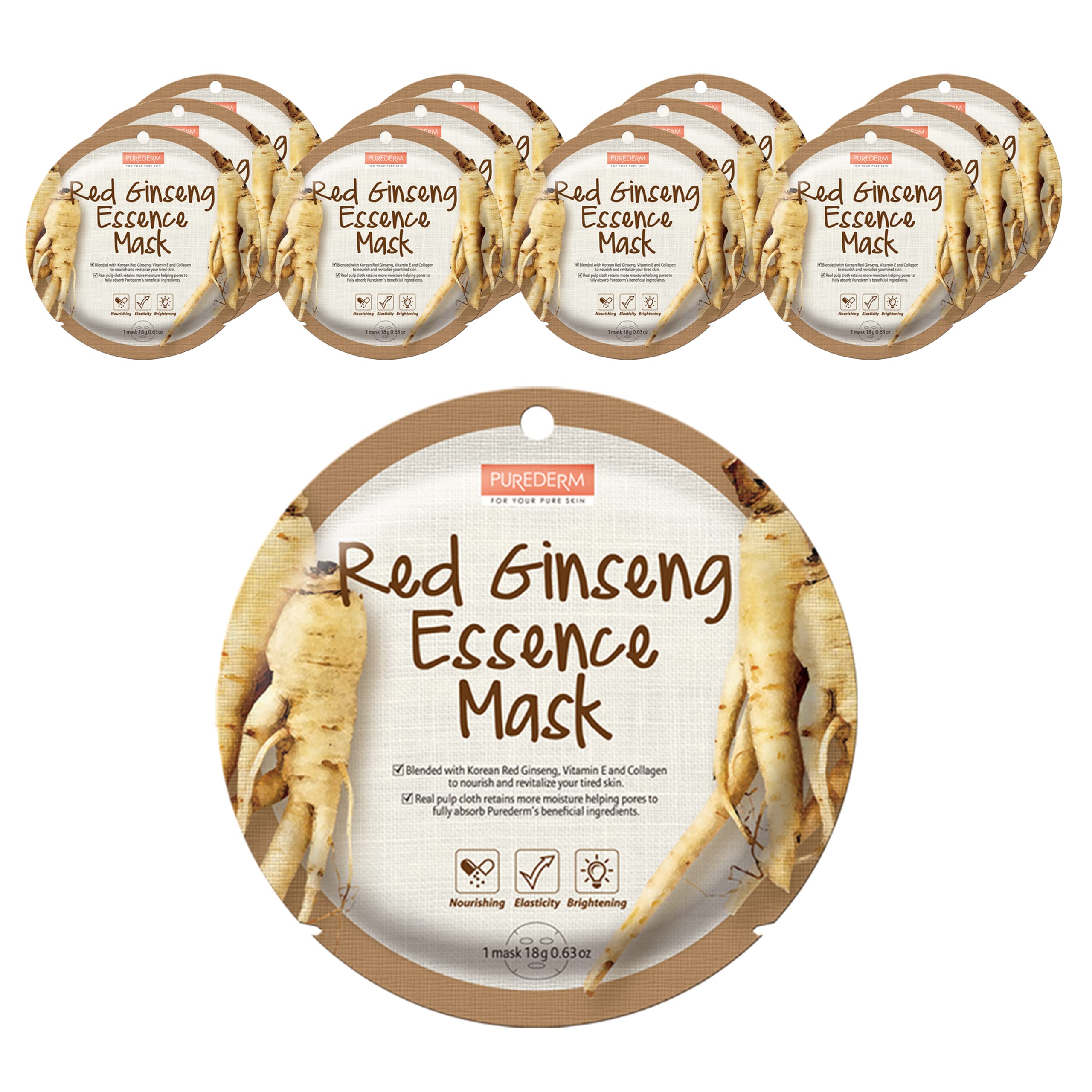 Mua Purederm Red Ginseng Essence Mask (12 Pack) - Red Ginseng Extracts ...