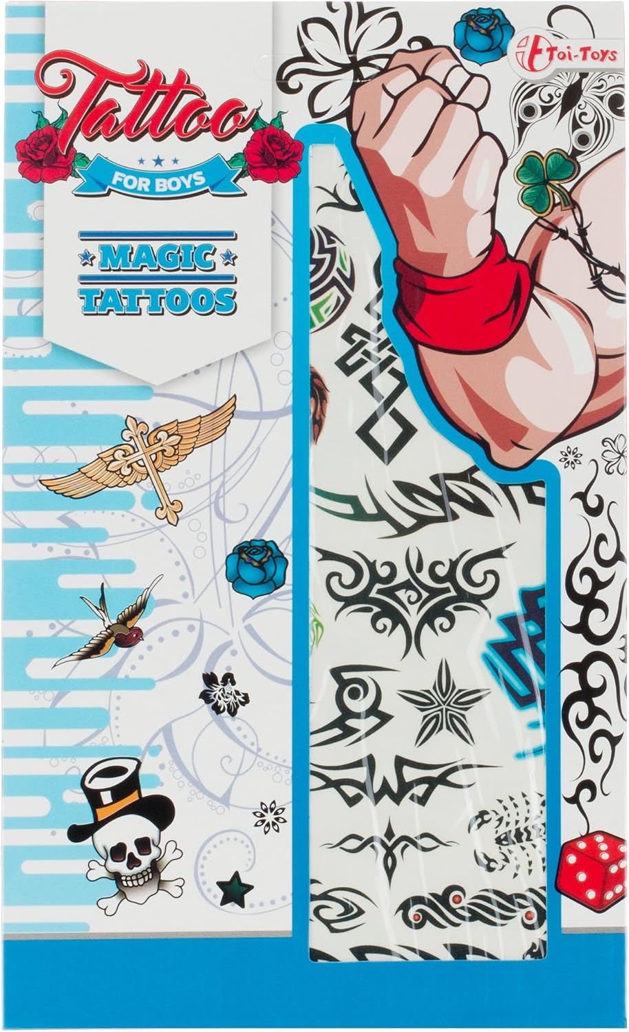 Brandsseller 2 Sheets Magic Tattoos for Girls and Boys Tattoo Stickers ...
