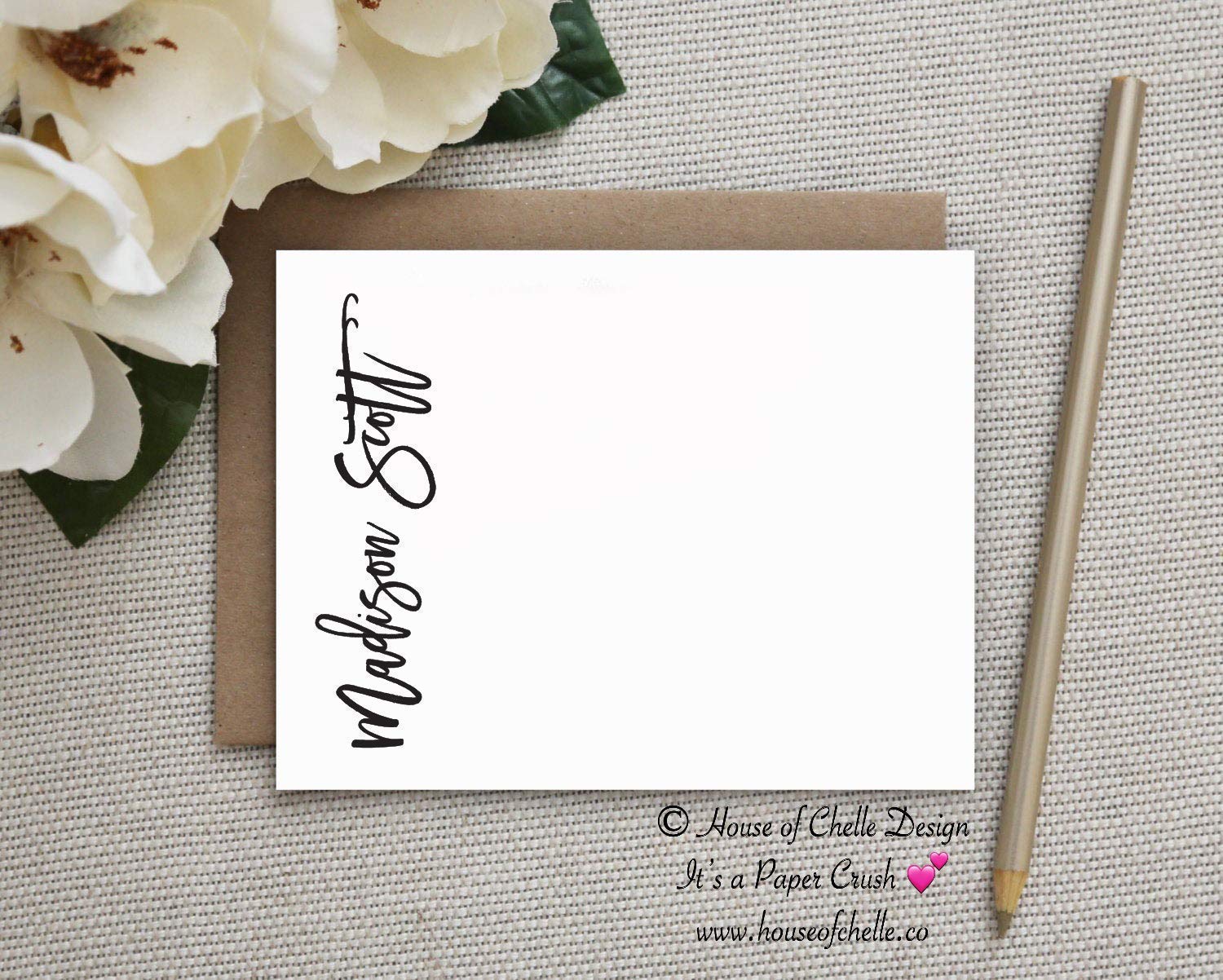 Amazon.com: Personalized Stationery, Monogram Stationery, Modern ...