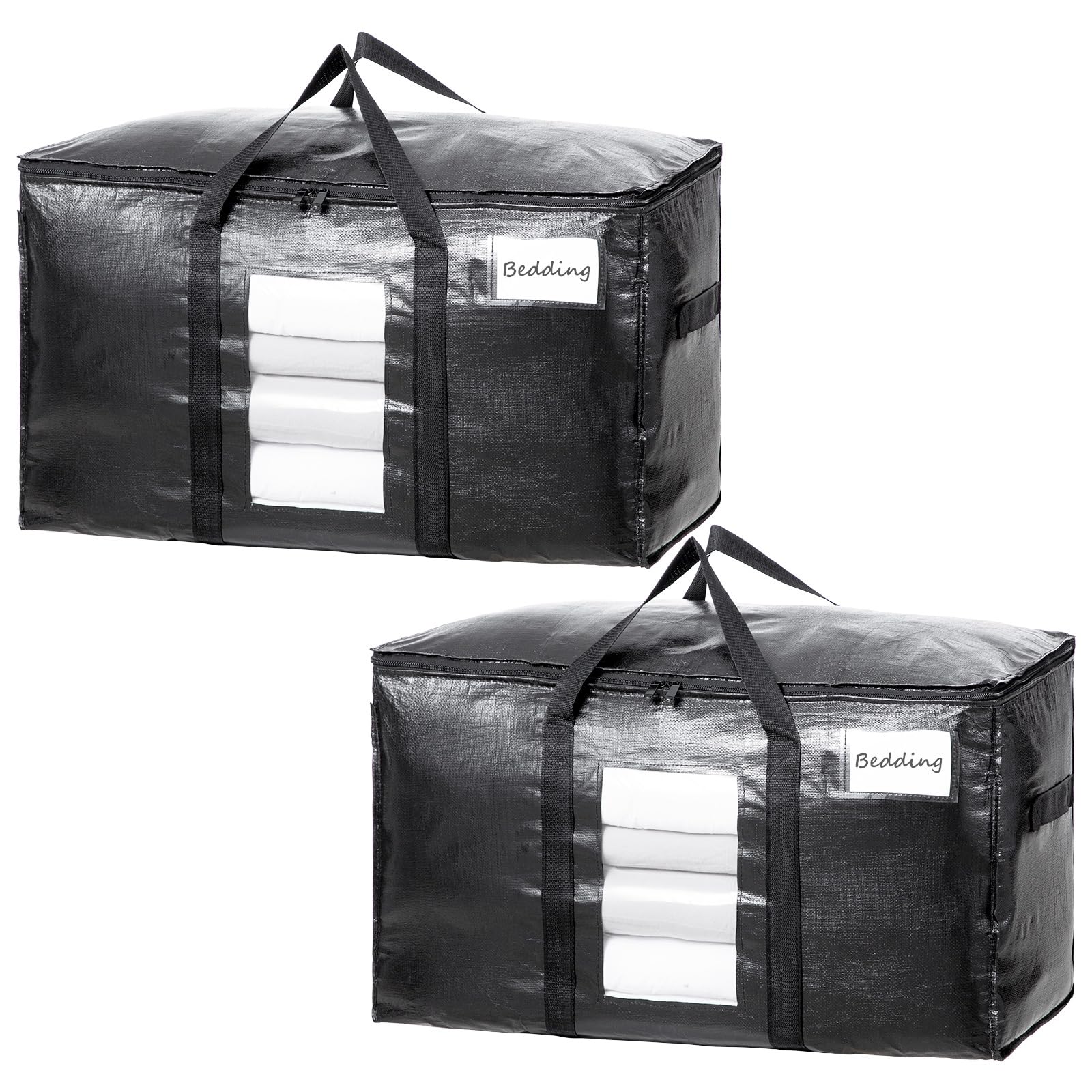 TAILI Extra Large Moving Bags, 2 Pack Black Heavy Duty Totes For ...
