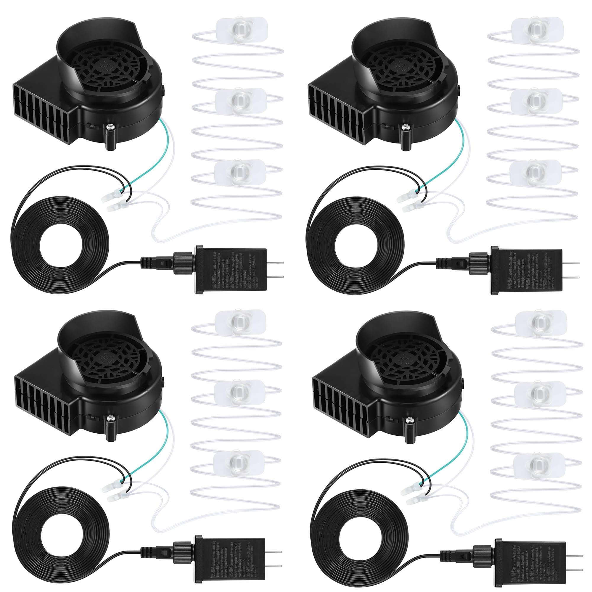 Hiboom 4 Pack Replacement Fan Blower, 12V 1.2A Mini Air Blower with 3 ...