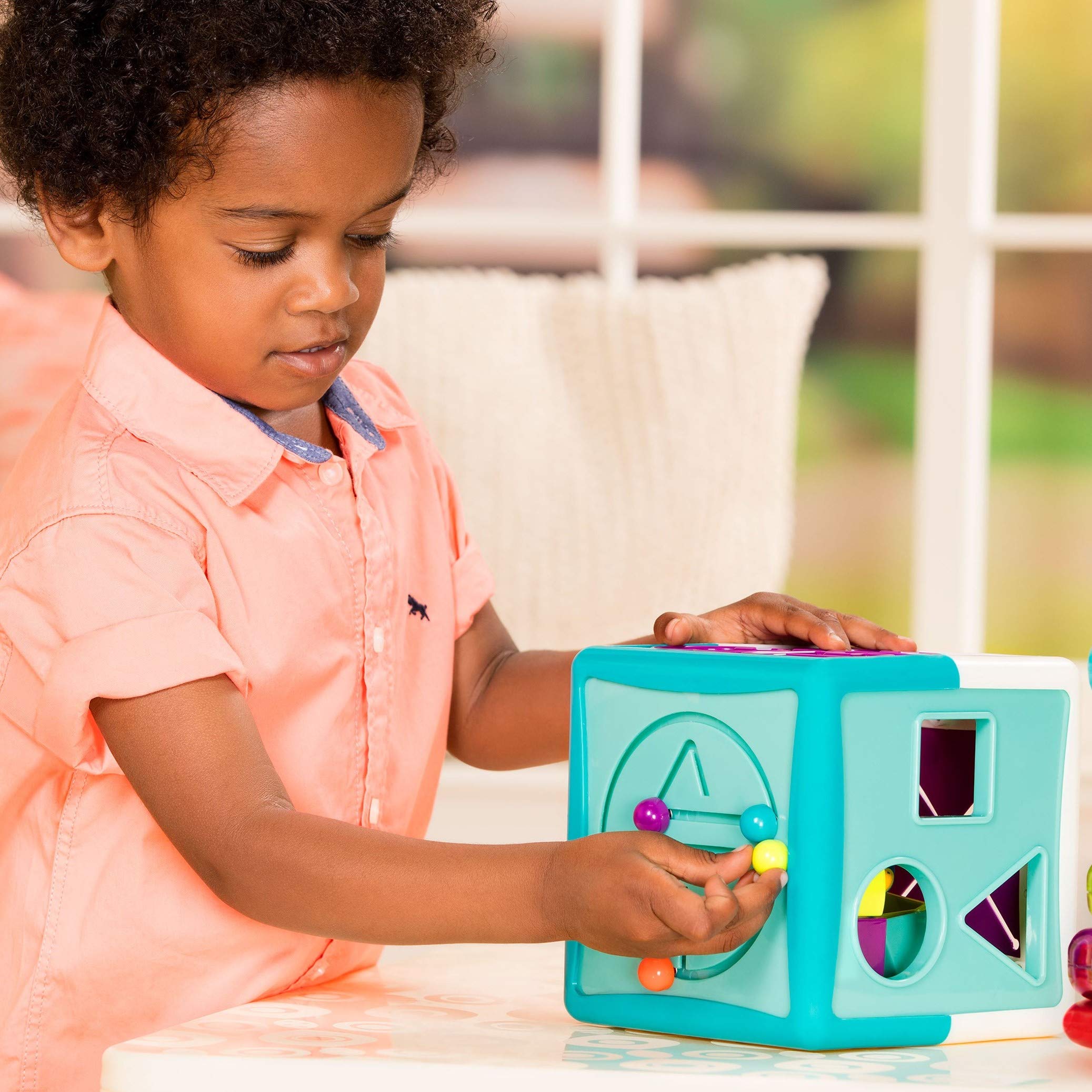 Mua Battat – Shapes, Numbers & Letters – Toddler Sorting Activity Cube ...
