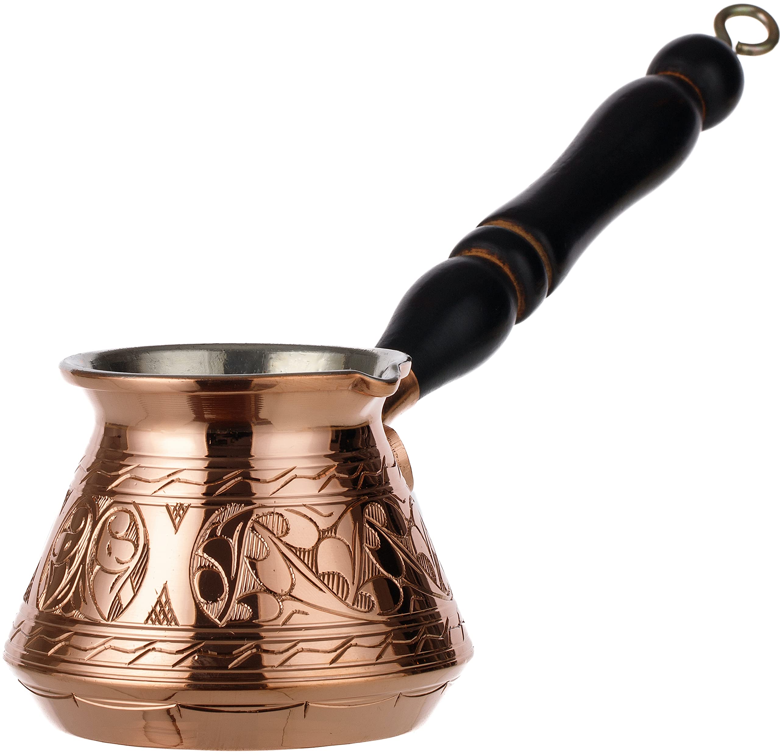 DEMMEX Thickest Copper Turkish Greek Arabic Coffee Pot, Stovetop Coffee ...