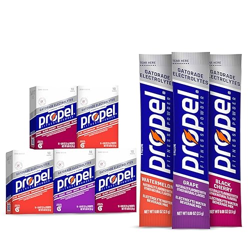 Propel Electrolyte Enhanced Water Drink Mix Powder Packets, 3 Flavor ...