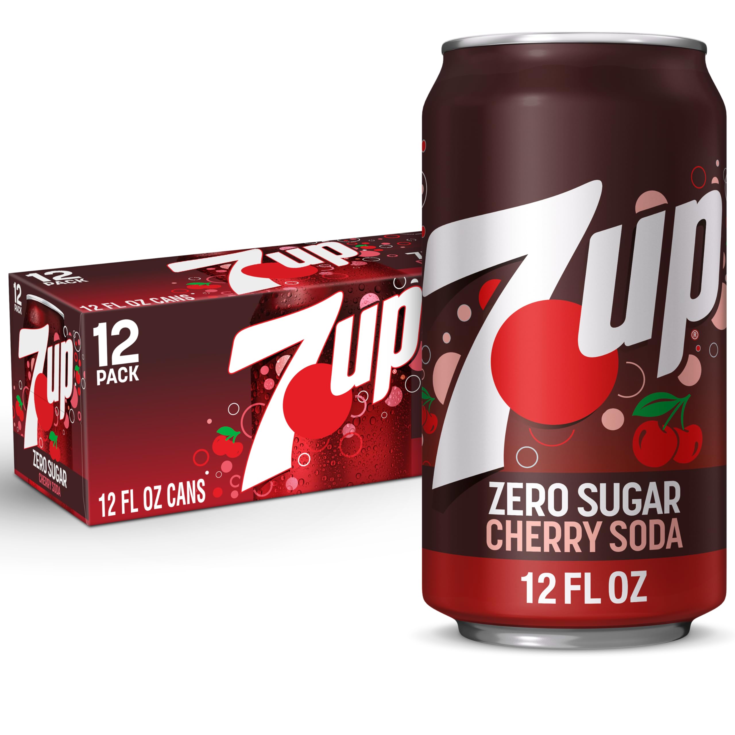 7UP Cherry Zero Sugar Soda, 12 fl oz cans, 12 pack for sale | Delran, NJ | Nellis Auction