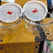 Buy Borosil Basics Glass Mixing Bowl with lid - Set of 2 (900ml ...