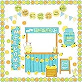 Amazon.com: Whaline 92Pcs Lemonade Stand Bulletin Board Decoration Kit ...