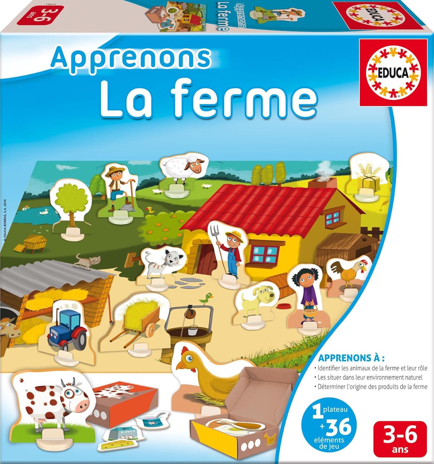 Educa - 15872 - Jeu Educatif - La Ferme: Amazon.fr: Jeux et Jouets