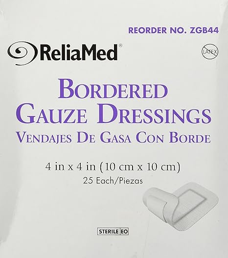 Amazon.com: Bordered Gauze, 4 X 4, Latex-Free, Sterile 25/Bx: Health ...