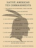 Amazon.com : Native American 10 Commandments Poster Native American ...