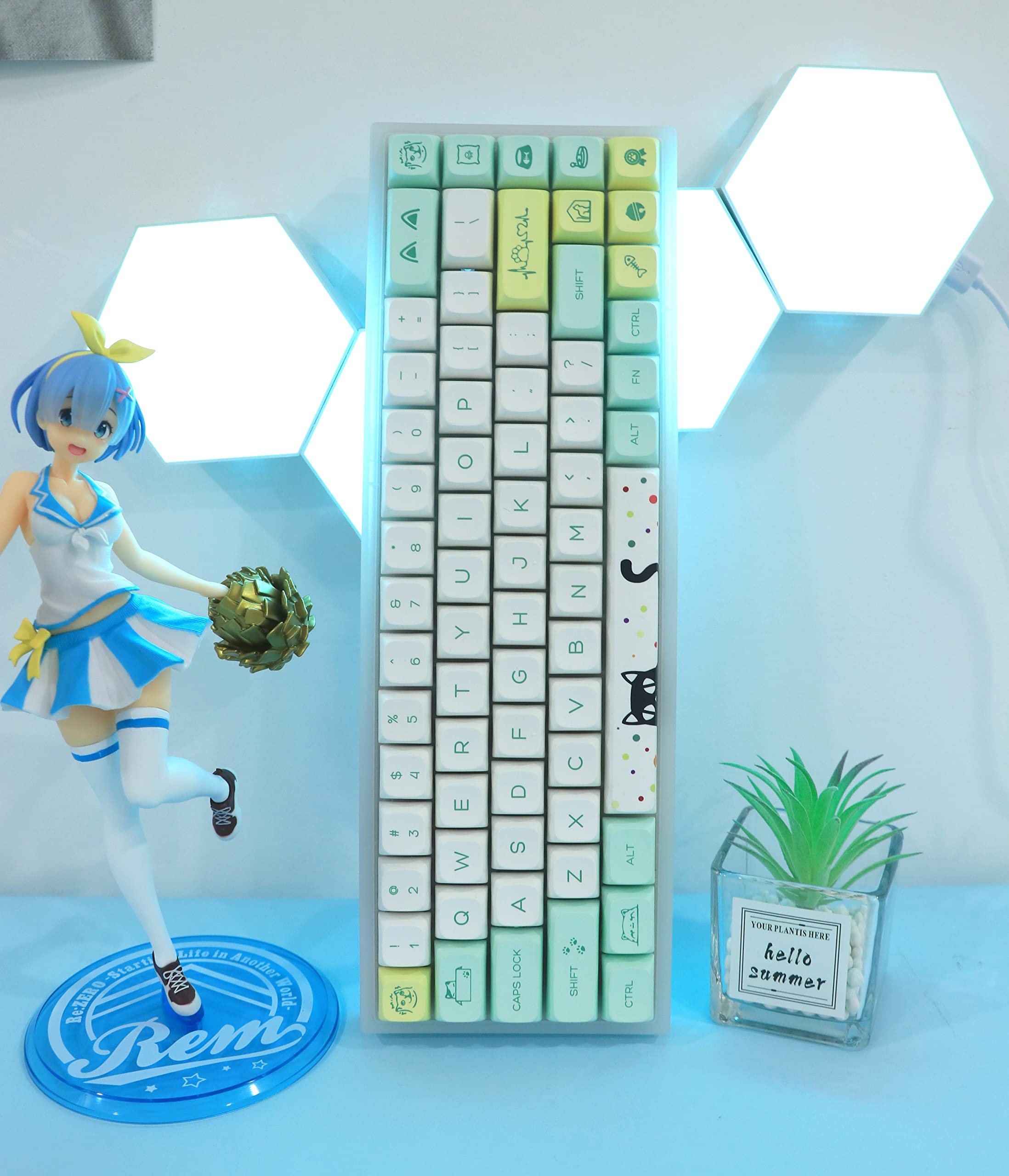 Mua EPOMAKER Odd Cat 131 Keys XDA Profile PBT Dye Sublimation Keycaps ...