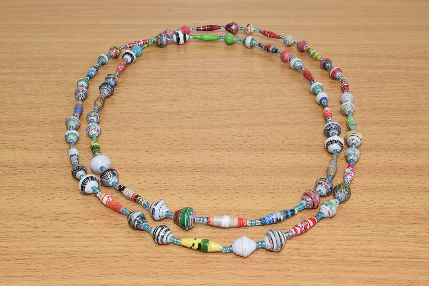 Amazon.com: Handmade African Necklace Made of Recycled Paper Beads ...
