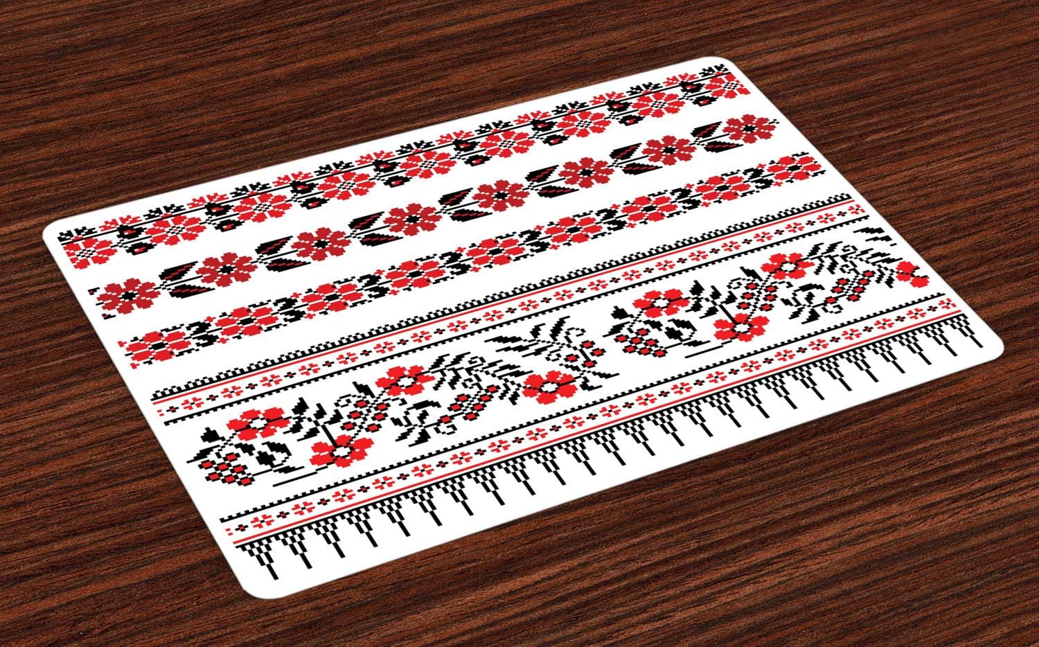 Amazon.com: Lunarable Ukrainian Place Mats Set of 4, Slavic Traditional ...