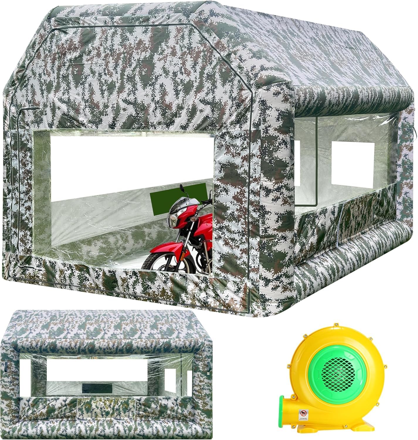 LVAOSTT Inflatable Paint Booth Portable 13x11x8.2FT Inflatable Spray ...