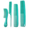 Amazon.com : Mars Wellness 4 Piece Professional Comb Set Green - USA ...
