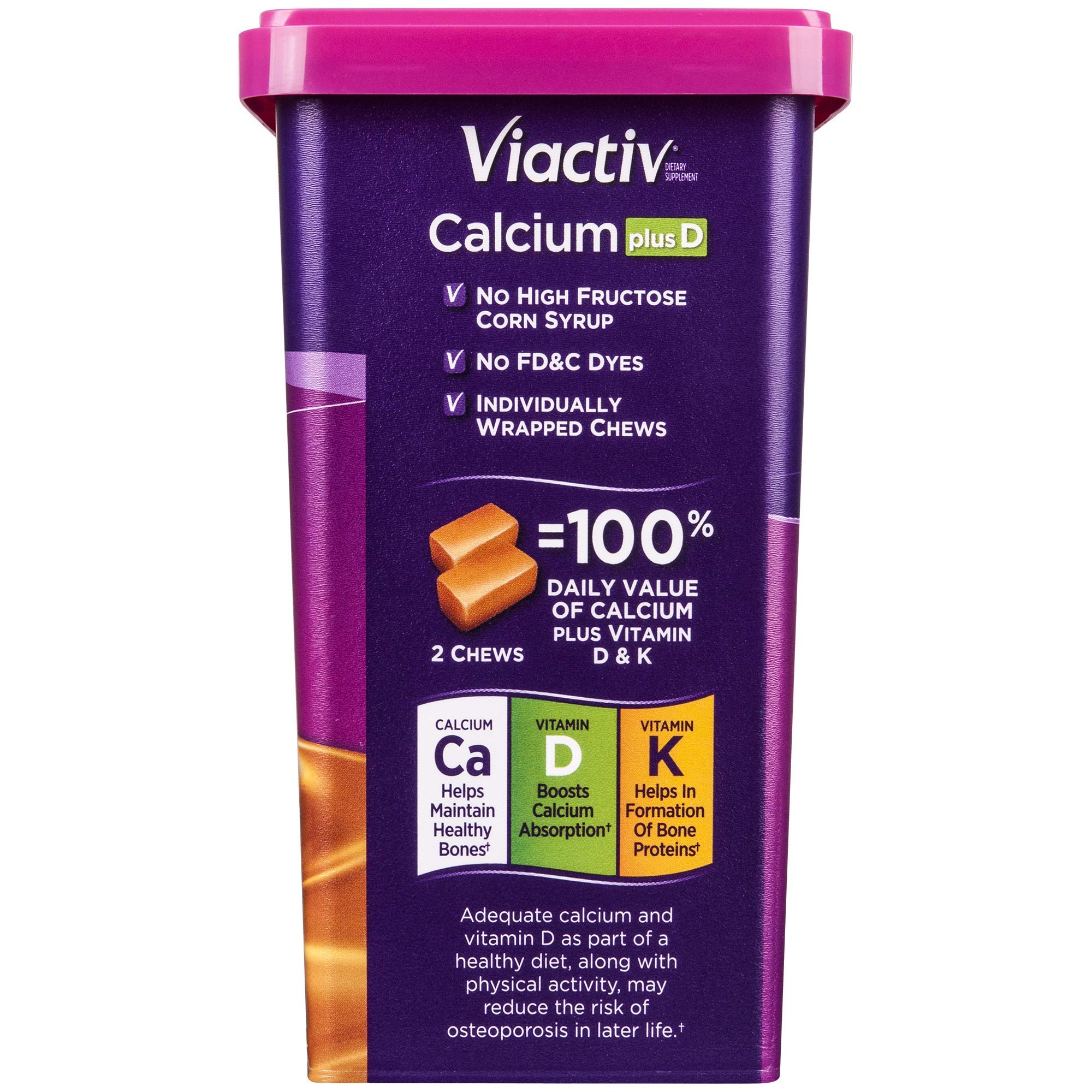 Mua Viactiv Calcium Plus Vitamin D Supplement Soft Chews, Caramel, 100 ...