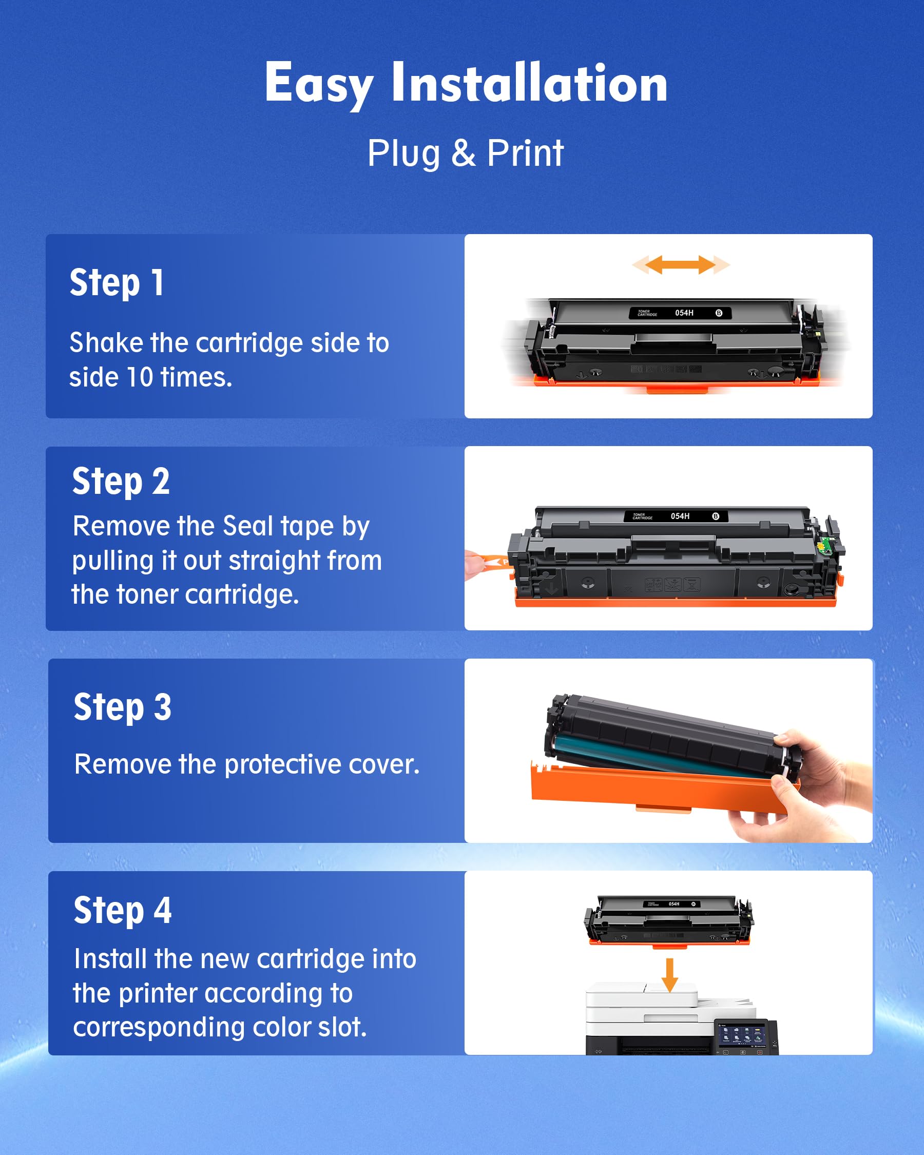 Mua 054H Toner Cartridge Set - Replacement for Canon 054 Toner ...