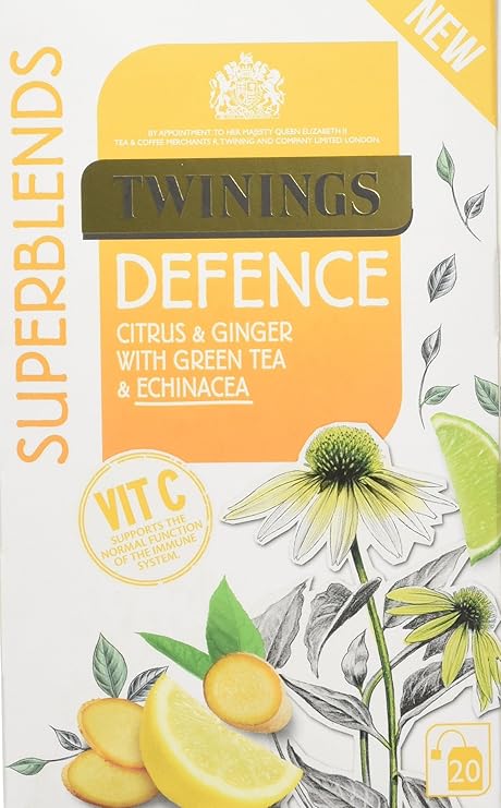 Twinings Super Blends Defence Tea Bags, Pack of 4, 80-Count: Amazon.co ...
