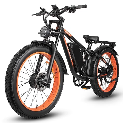 JECHAM 52V 32AH 26"*4" Fat Tire E-Bike for Adults: Dual 2000W Motors ...
