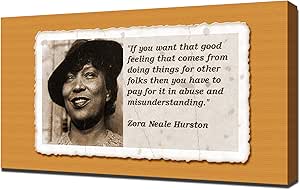 Amazon.com: Zora Neale Hurston Quotes 2 - Canvas Art Print: Posters ...