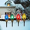Amazon.com : Oviejo C9 Christmas Pathway Lights Outdoor, 7Ft Outdoor Lawn Christmas Lights with ...