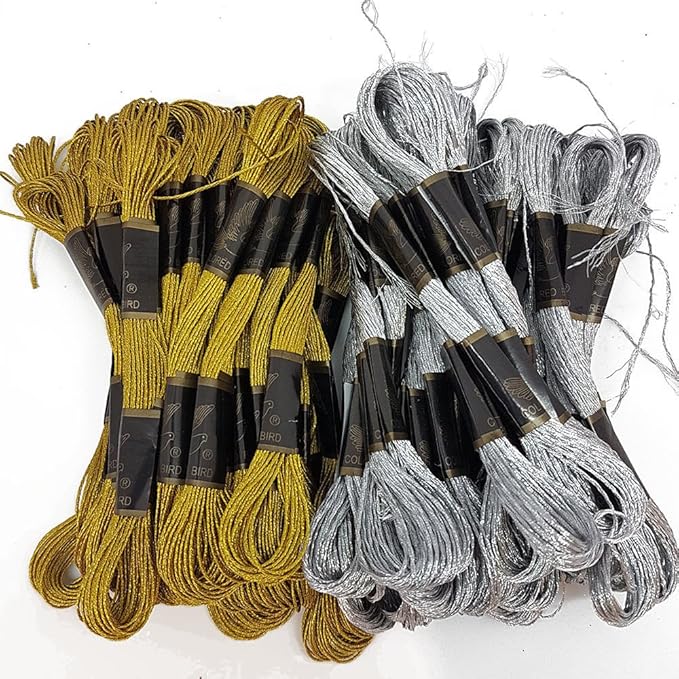 Metallic Glitter Thread 1mm Shiny Embroidery Decorative Sewing Craft 8 ...