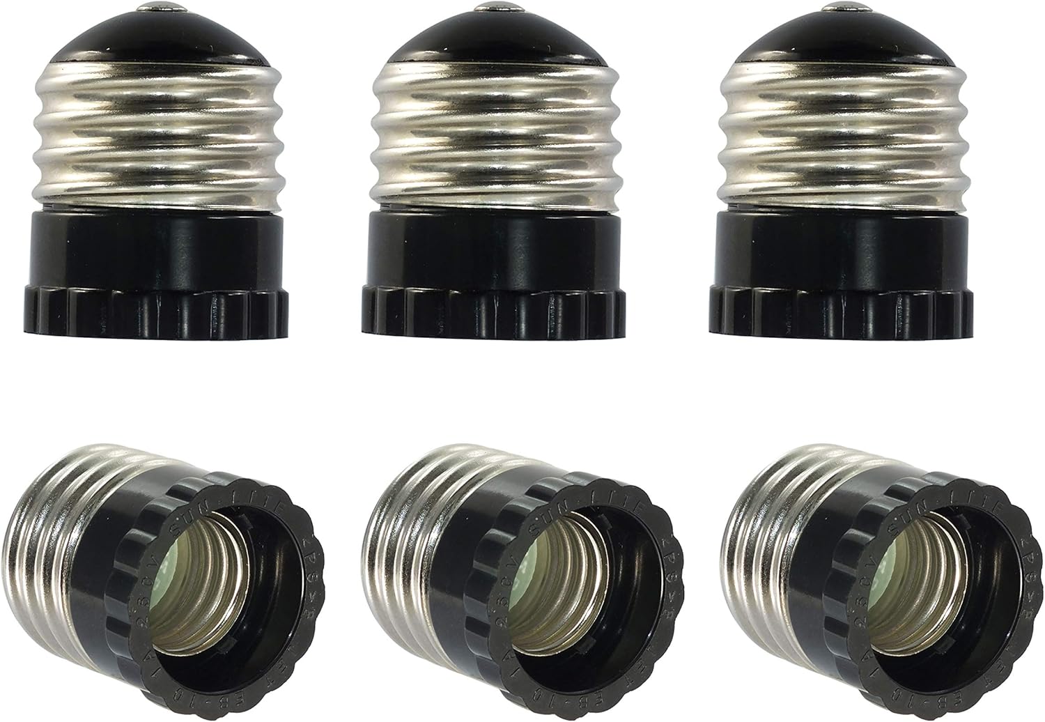 Amazon | Abishion E26 to E17口金変換アダプタ、LED電球ソケットアダプター、E26変換電球ソケット 6個セット（ 電球なし） | Abishion | ホーム ...