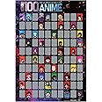 Amazon.com: Creative Hero Top 100 Anime Scratch Off Poster Anime Decor ...
