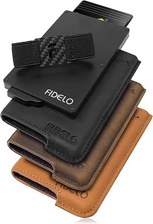 Amazon.com: FIDELO Minimalist Wallet for Men - Pop Up Cardholder Slim ...