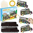 Amazon.com: B1ykin School Bus Scratch Cards Gift - Back to School Magic ...