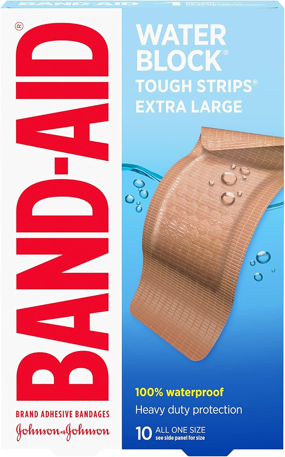 Band-Aid Waterproof Extra Large Bandages , 10 Count (Extra Large Size ...