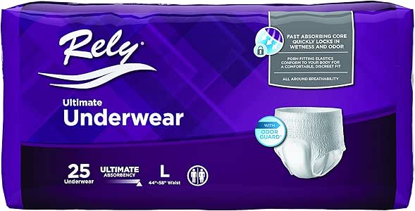 Amazon.com: Rely® Ultimate Protective Underwear, Disposable, Ultimate ...