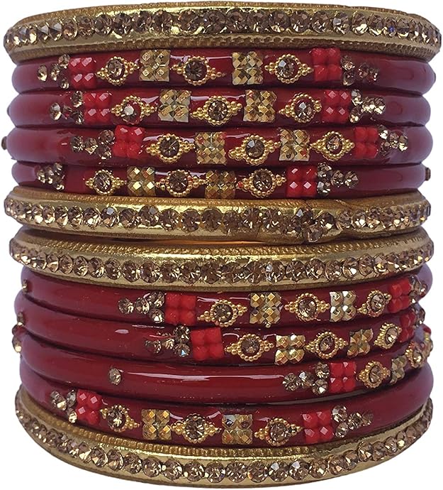 Buy TUKU'S WORLD MUZAFFARPUR FAMOUS LAH LAHTHI ( BANGLE) SET FOR WOMEN ...