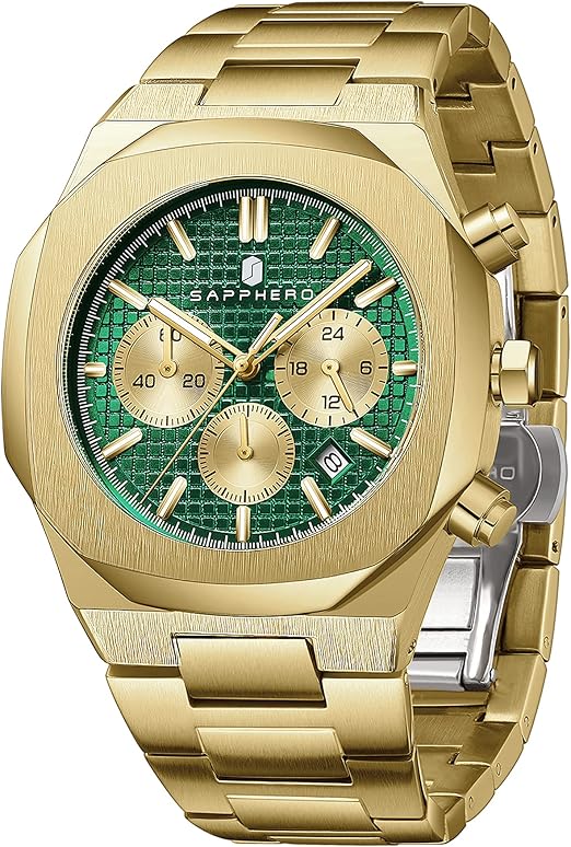 Uhr Herren SAPPHERO Armbanduhr Herren Quarzwerk Edelstahl Armband ...