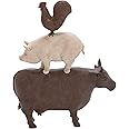 Amazon.com: Deco 79 Farmhouse Polystone Animal Stack Sculpture, 10" L x ...