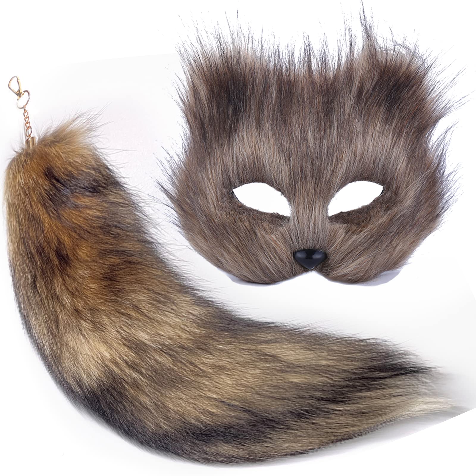 Mua Therian Mask and Tail for Girl Furry Cat Fox Wolf Mask Therian for ...