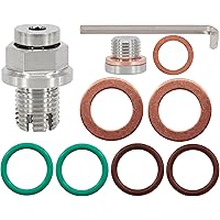 Amazon.com: DEEFILL M12.1-1.75 x 15mm Oversize Piggyback Oil Drain Plug, Stainless Steel Self ...