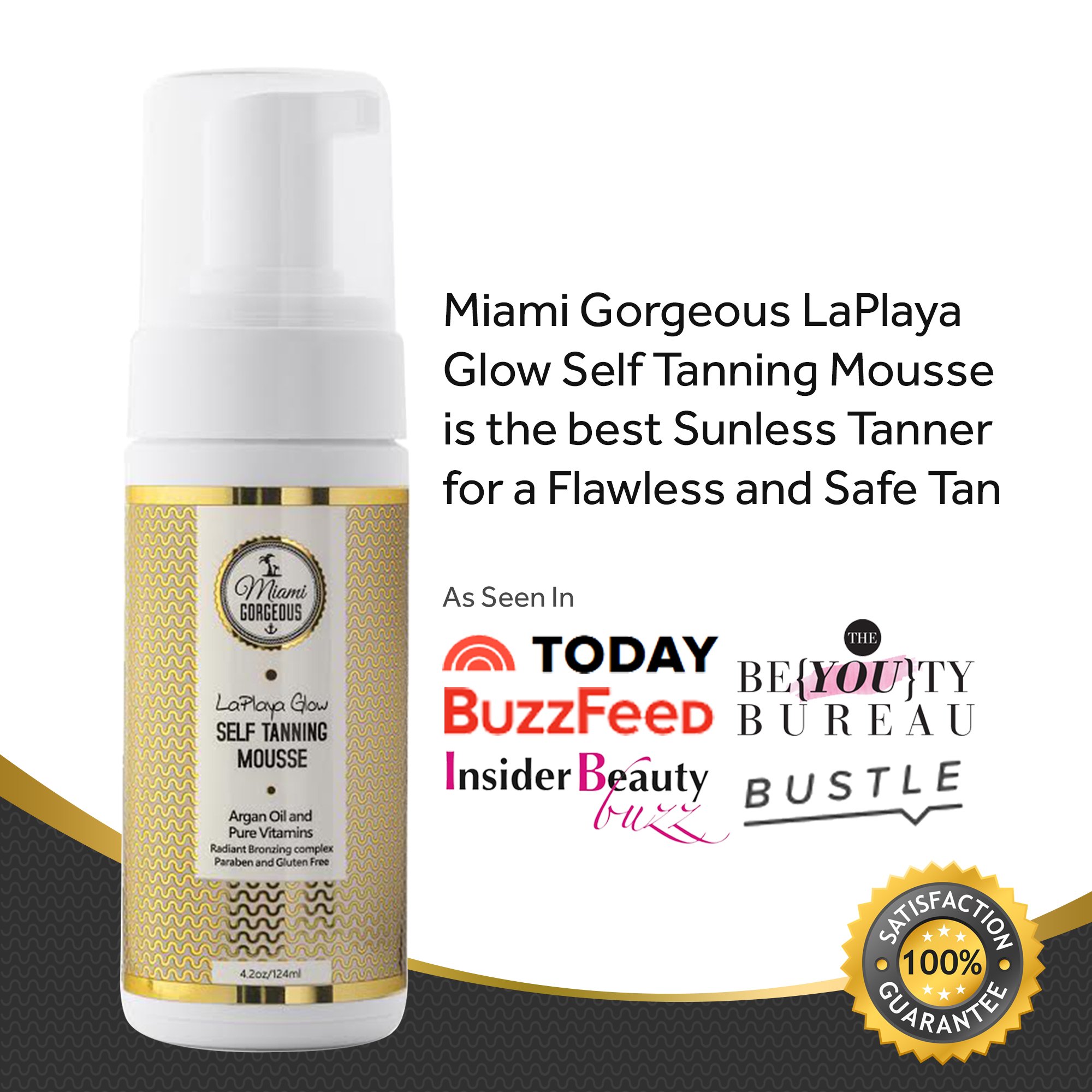 Miami Gorgeous Self Tanning Mousse LaPlaya Glow Instant Self Tanner ...