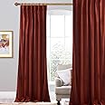 Amazon.com: StangH Rust Red Curtains 90 inches for Bedroom, Back Tab ...