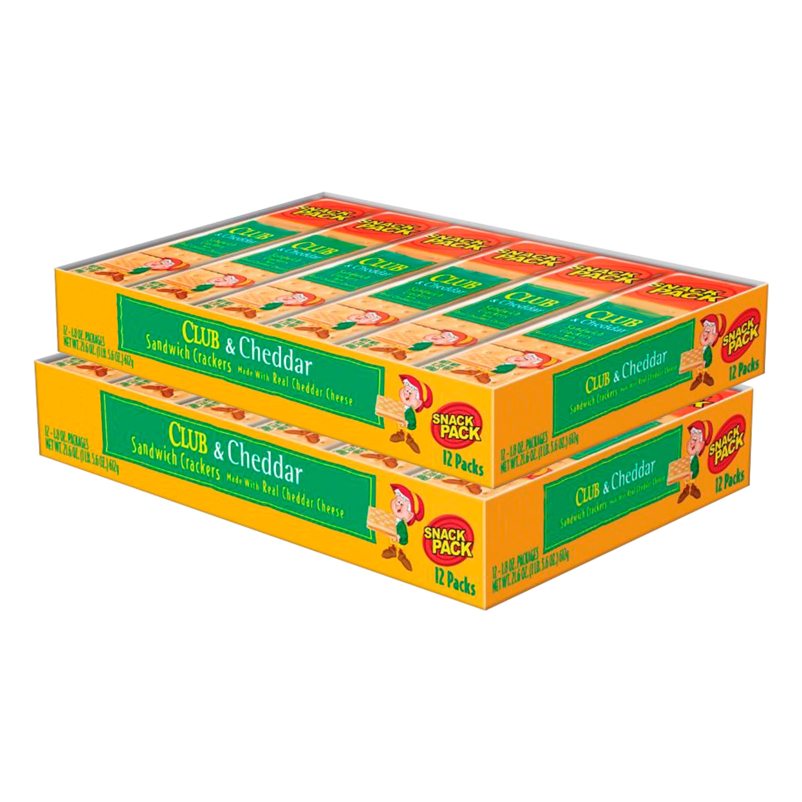 Mua Club & Cheddar Cheese Sandwich Crackers - Individually Wrapped ...