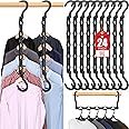 Amazon.com: 24 Pack Hangers Space Saving Magic Plastic Hanger Organizer ...