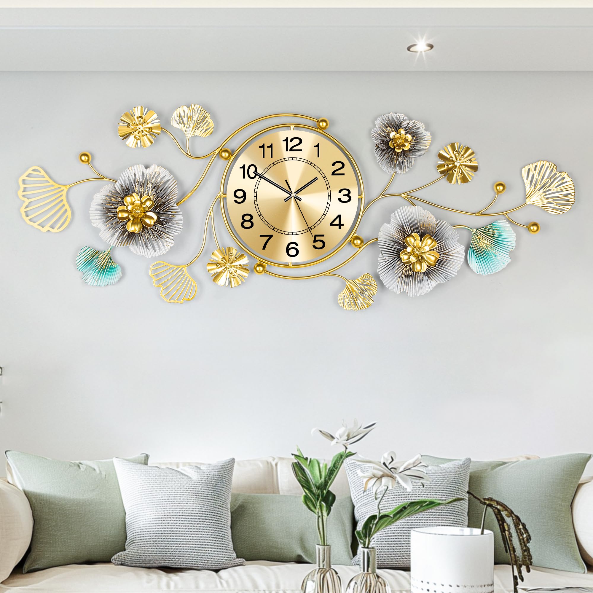 Axioglo Large Wall Clock, Wall Clocks for Living Room Decor, with ...