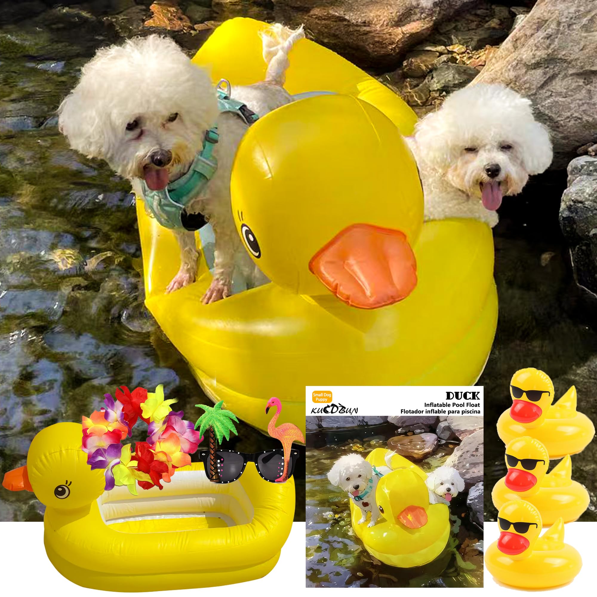 Dog Pool Float, Funny 6-in-1 Inflatable Dog Floats for Pool, Pet Raft ...