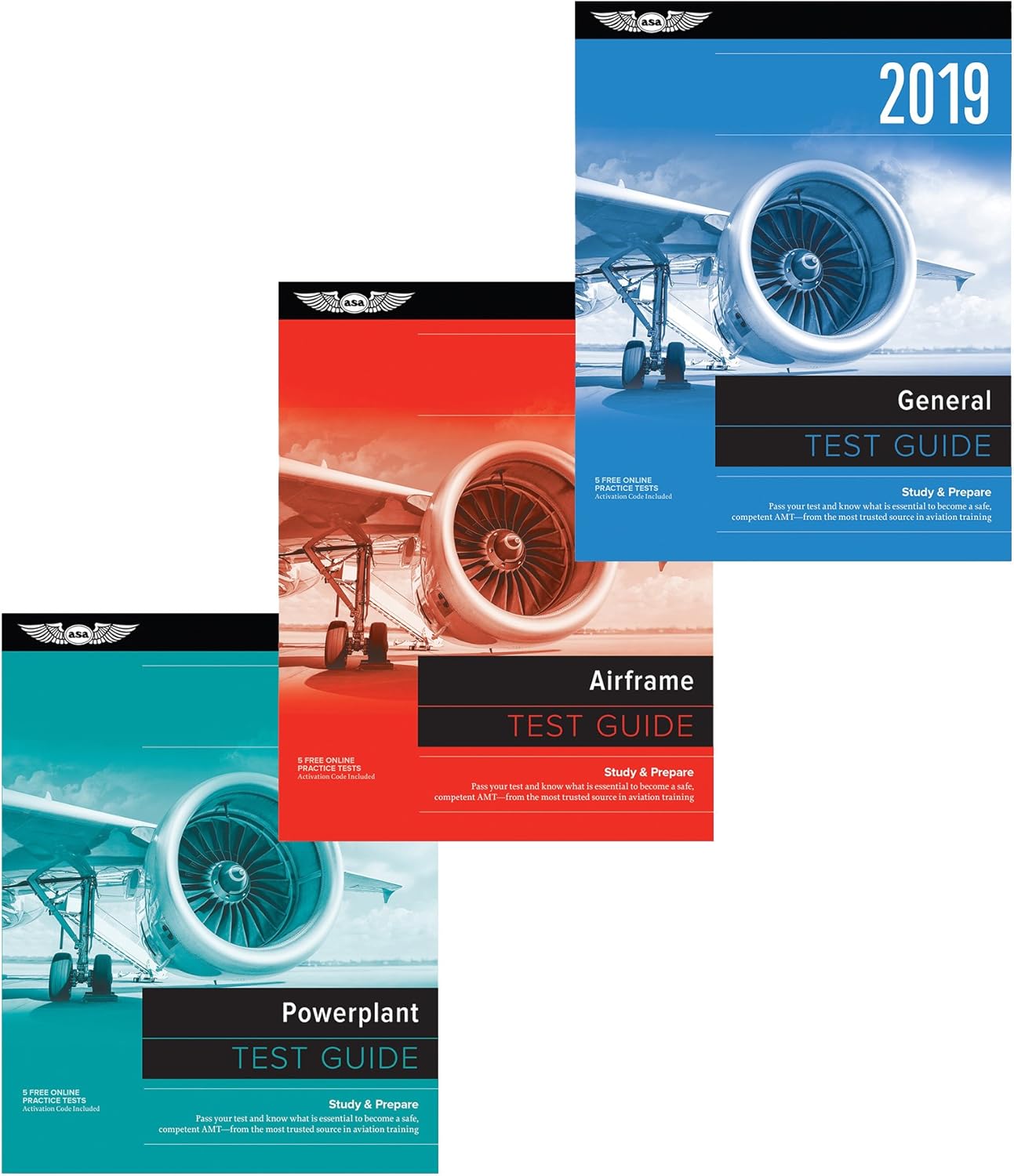 Amazon.com: ASA Set of 3 2019 AMT Test Guide Books- General, Airframe ...