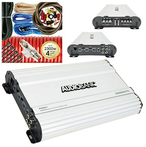 Audiobank P3001 Monoblock 3000 Watts Peak Power Class AB Car Audio ...