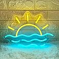 Sunset Sunrise Neon Sign Sun on The Sea Neon LED Light Sign for Wall ...