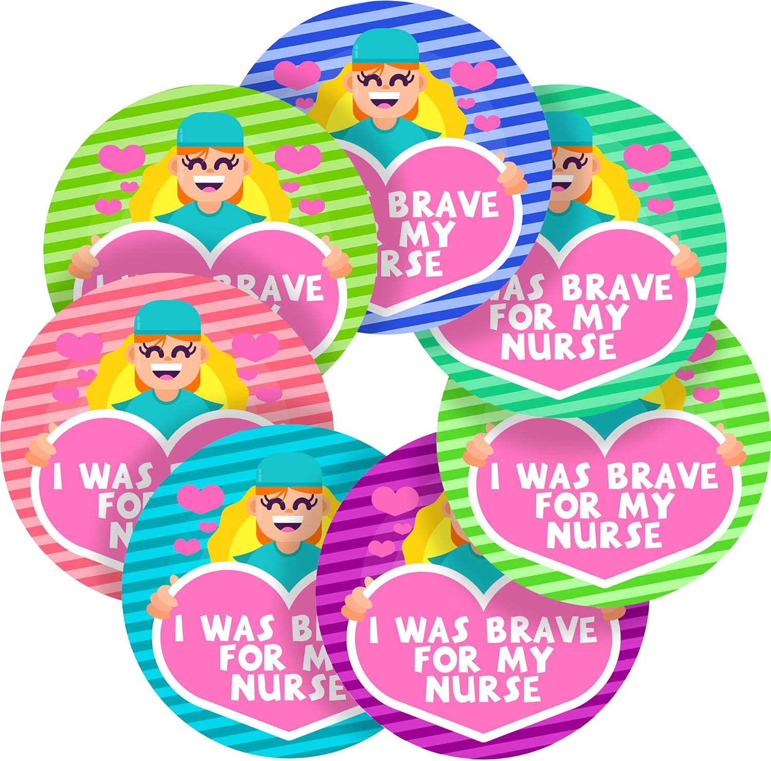 Amazon.com : Nurse Brave Reward Sticker Labels, 12 Stickers @ 2.5" inch ...