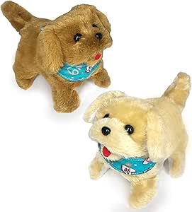 Amazon.com: Haktoys Flip Over Puppy Battery Operated Plush Dogs That ...