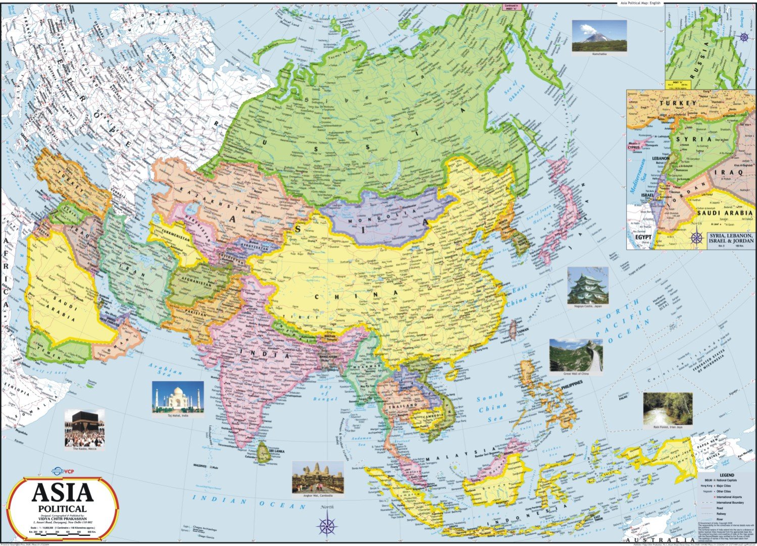 Asia Map Guide Of The World - Map