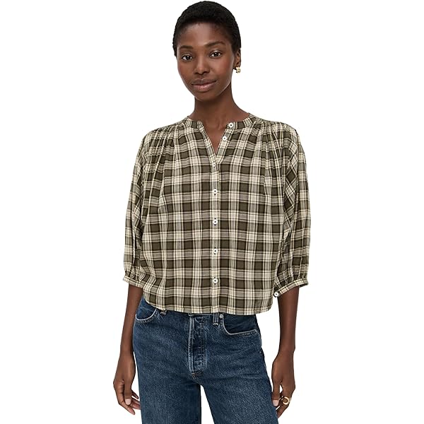 Madewell Womens Jamie Top - Compact Cotton Sateen White 2XS